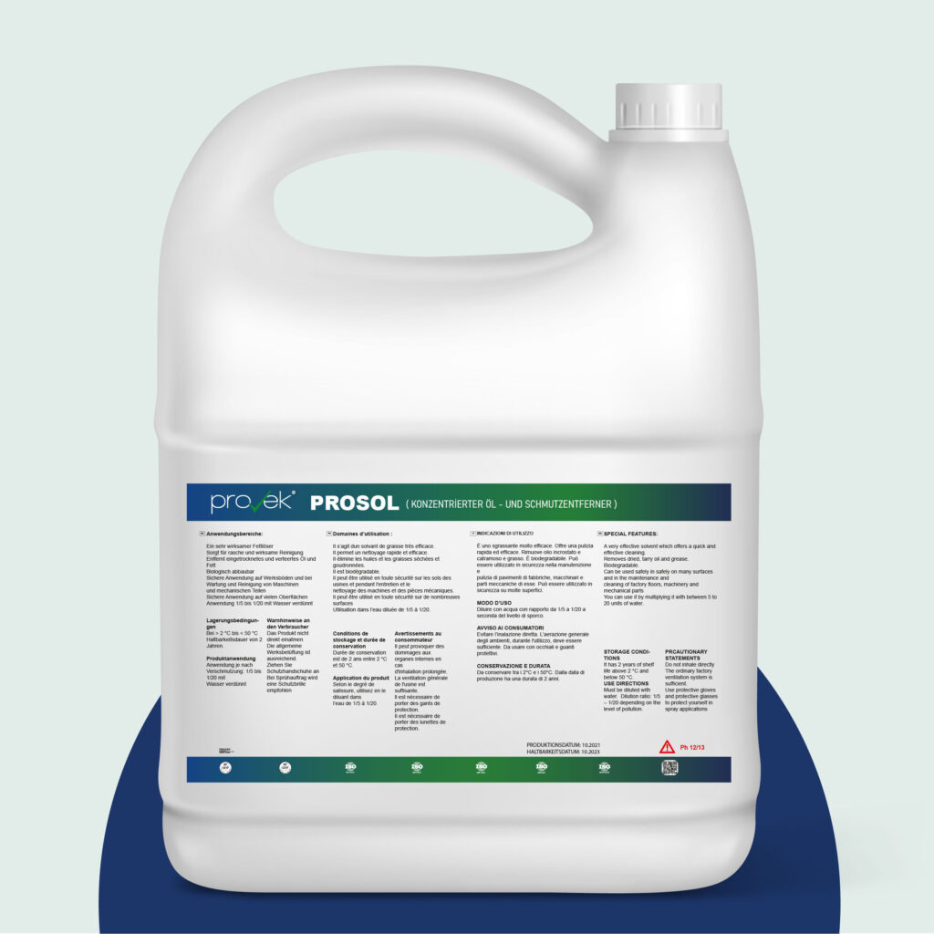 Prosol: Concentrated Oil and Dirt Remover - Provek The Righteous